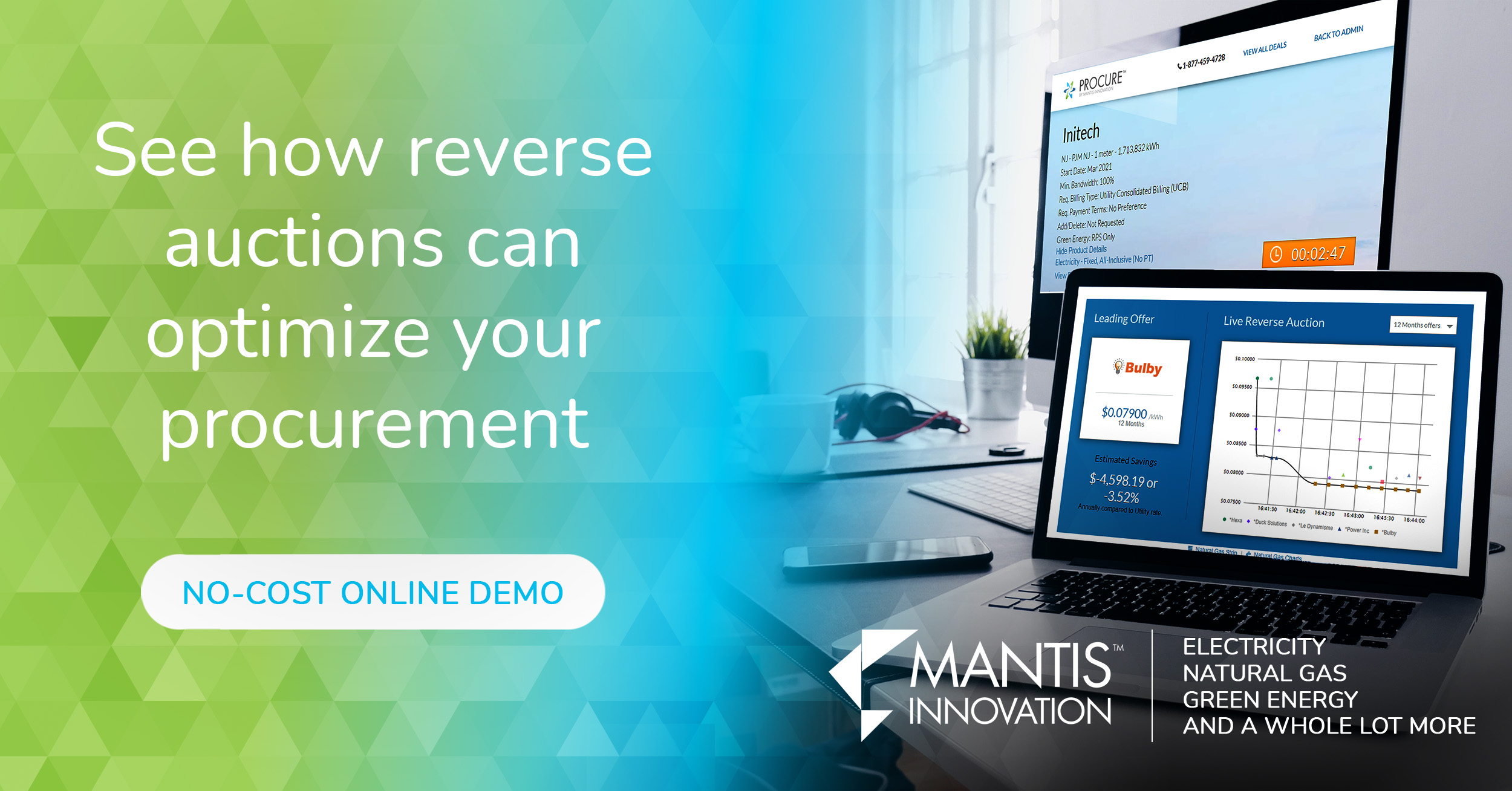 Mantis Procure Energy Reverse Auction Demo | Mantis Innovation